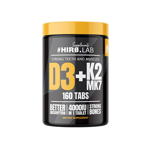 ⚡ Vitamin D3 4000IU + K2 MK7 - 160tabs - HIRO.LAB - Kaina, dozavimas, atsiliepimai - parduotuvė ...